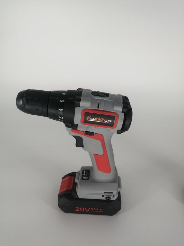 KIT VISSEUSE ET VISSEUSE À CHOCS 2 BATTERIE LI-ION 20V KRAFTMULLER BRUSHLESS
